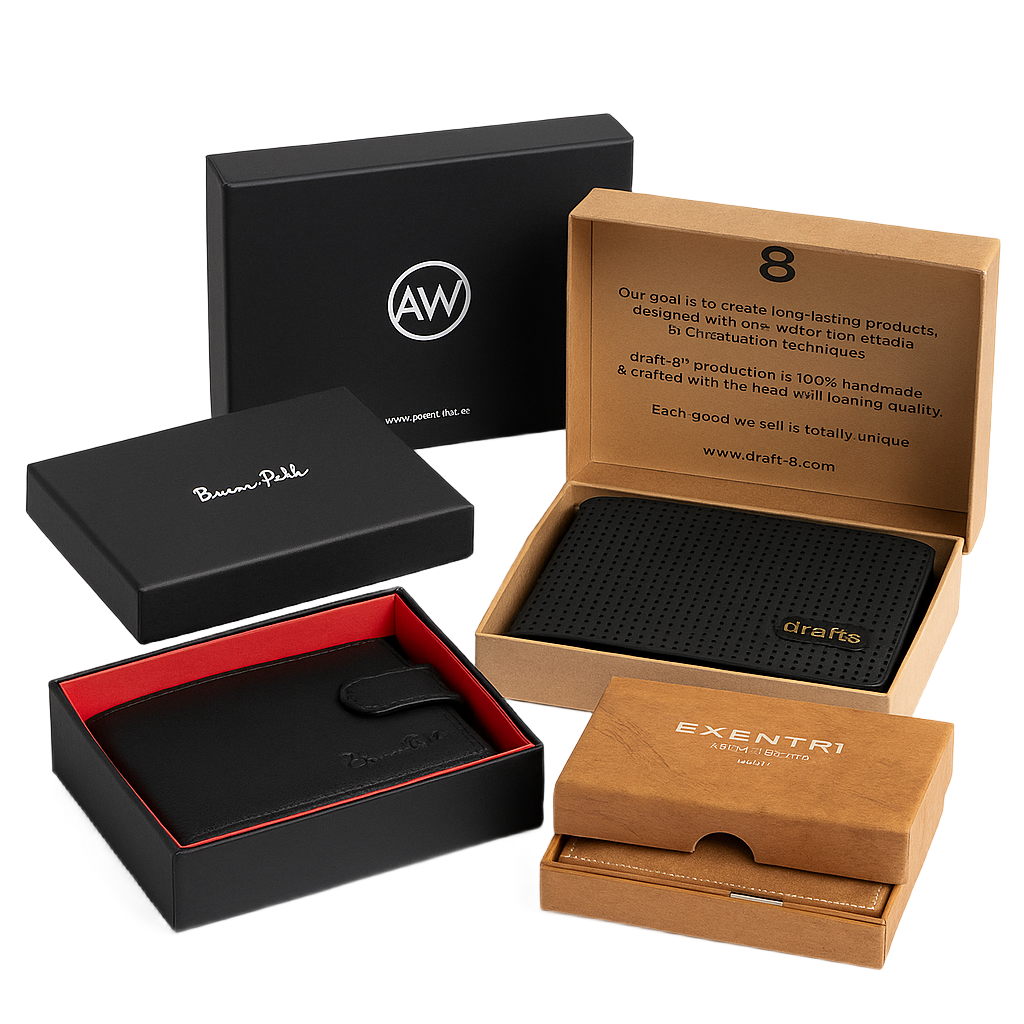 Custom Wallet Boxes | Scratch-Resistant Flocked Insert Protection